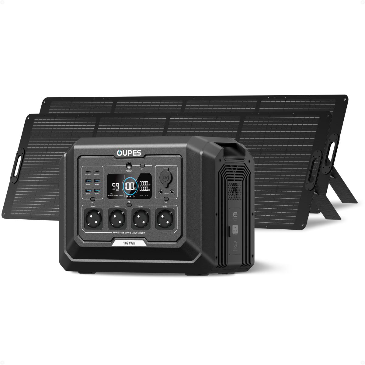OUPES Mega 1 Solar Generator Kits with 2*240W Solar Panel